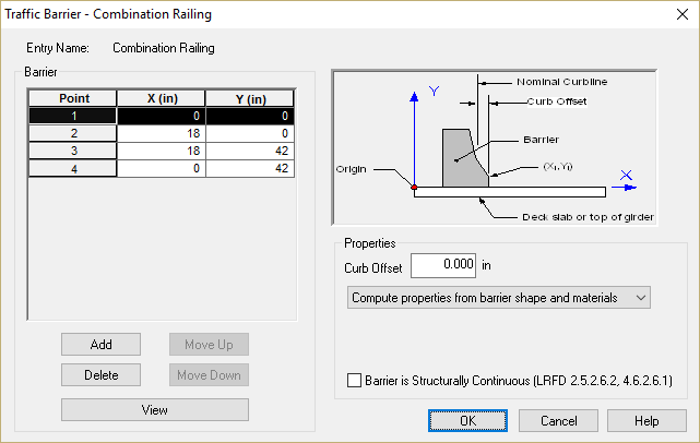 PGSuper: Define the Combination Railing