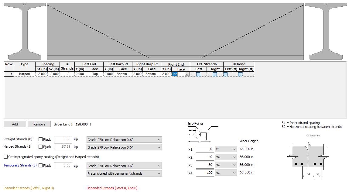 PGSuper: Define Strand Rows